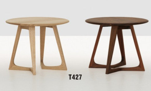 China America style solid wood round low coffee table supplier