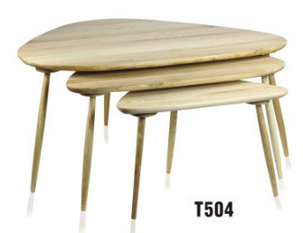 China America style wooden triangle coffee table furniture supplier