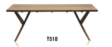 China America style mid century wood rectangle 6 seater dining table furniture supplier