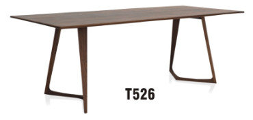 China America mid century style wood rectangle 6 seater dining table furniture supplier