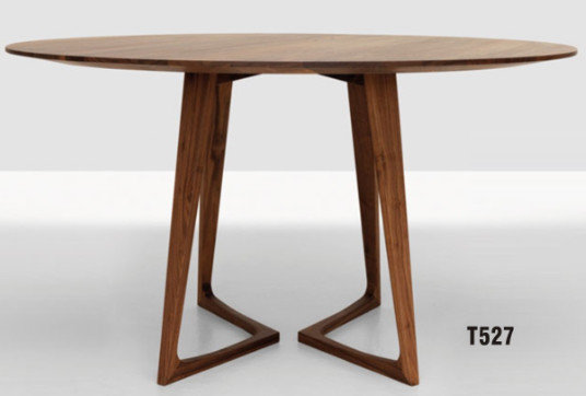 China America mid century style solid wood round dining table furniture supplier
