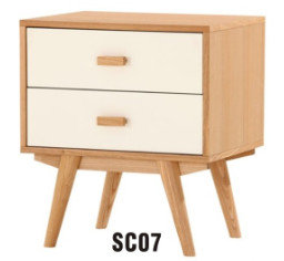 China America style solid wood side 2 drawer cabinet furniture supplier