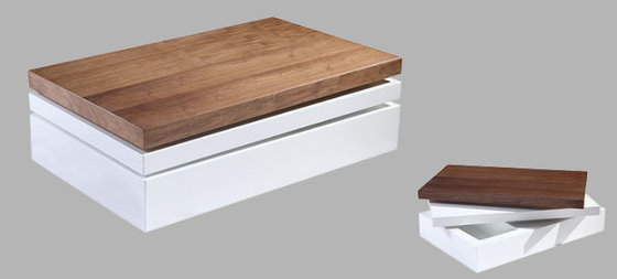 China Modern living room rectangle coffee table with storage supplier