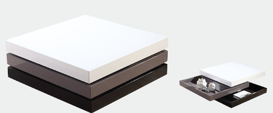 China Modern living room square coffee table with storage supplier