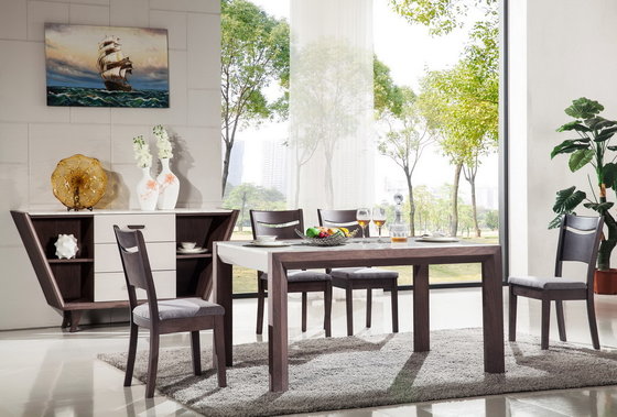 China high quality rectangle 4 seater wood dining table furniture supplier