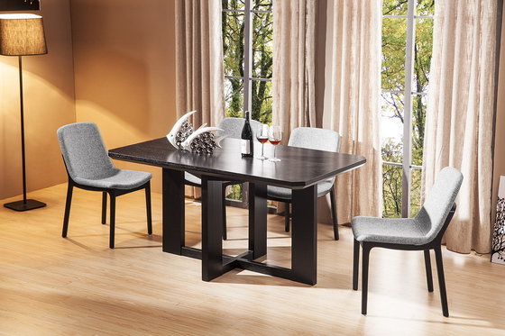 China high quality rectangle 4 seater solid wood dining table furniture supplier