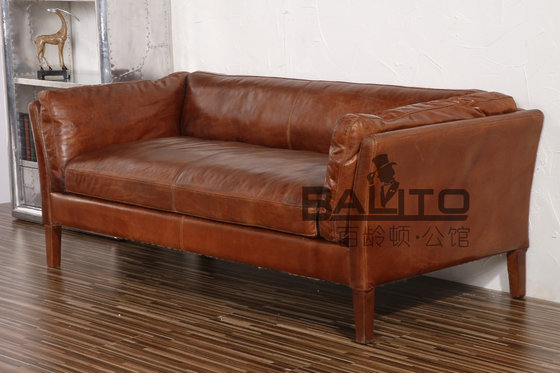 China luxury America style 2 seater leather sofa furniture supplier