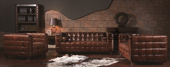 China luxury Antique Europe style leather 1+1+3 sofa set furniture supplier