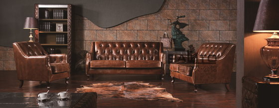China classical Europe style 1+1+3 genuine leather sofa set furniture supplier