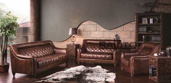 China antique Europe style 1+2+3 leather sofa set furniture supplier