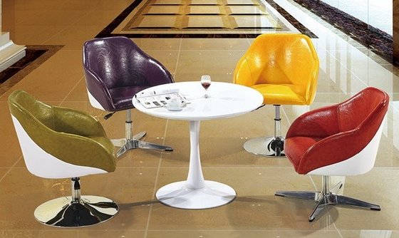 China modern PU leather hotel lobby chair furniture/PU leather swivel hotel chair supplier