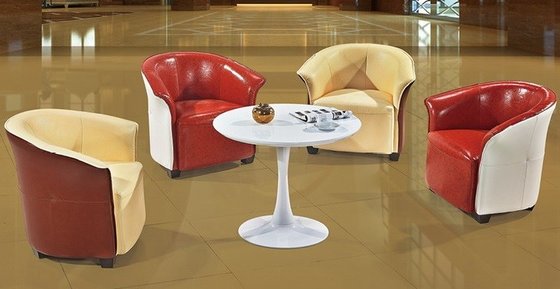 China modern PU leather restaurant lobby chair furniture/PU leather restaurant swivel chair supplier