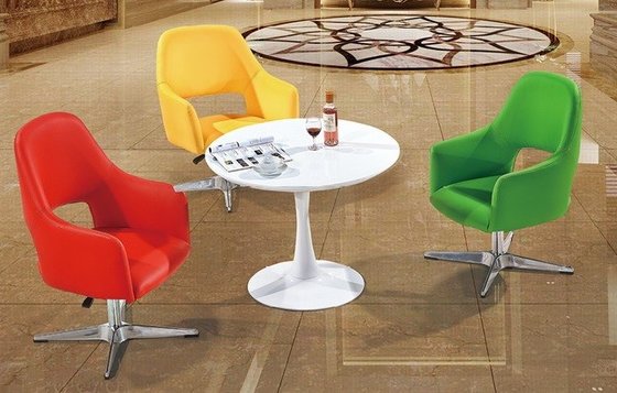 China modern PU leather lobby chair furniture/PU leather swivel chair supplier