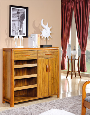 China modern solid wood shoe rack cabinet furniture supplier