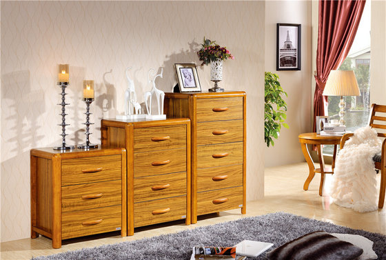 China modern Zingana solid wood drawers cabinet chest furniture supplier