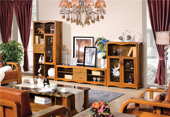 China modern Zingana wooden comibined cabinet TV stand furniture supplier