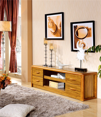China modern Zingana wood 1.6m TV STAND low cabinet furniture supplier