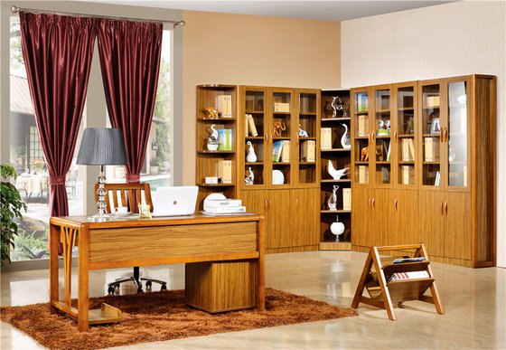 China modern Zingana wood study room home bookcase furniture supplier