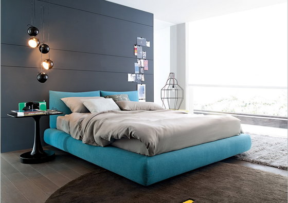 China modern America style fabric soft bed furniture supplier