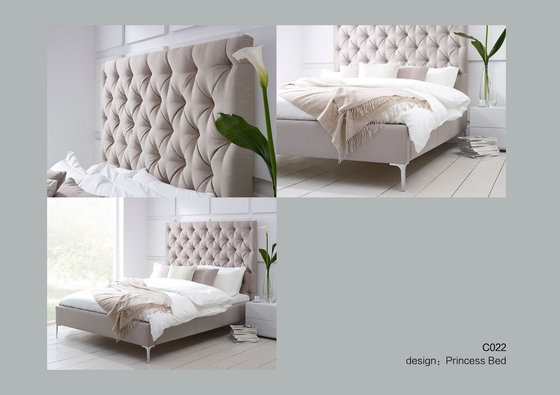 China modern top quality fabric queen bed furniture supplier