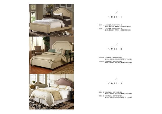 China modern fabric double home bed furniture supplier