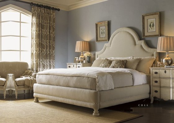 China top quality America style fabric soft king bed furniture supplier