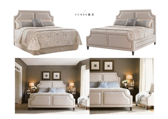 China unique America style fabric soft king bed furniture China supplier supplier