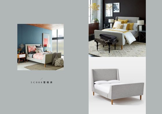 China unique America sled style fabric soft bed furniture China manufactuer supplier
