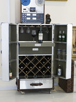 China classical America style antique aluminium wine cabinet supplier