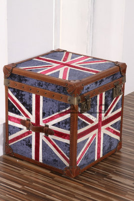 China classical old style antique canvas fabric UK flag case furniture supplier