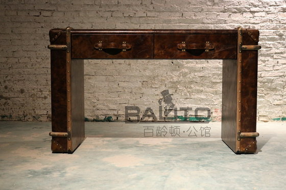 China classical old style antique fabric writing desk furniture supplier