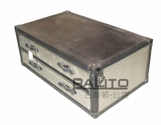China classical style antique aluminium drawers coffee table furniture supplier