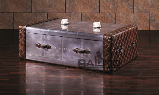 China classical style antique aluminium coffee table with drawers supplier
