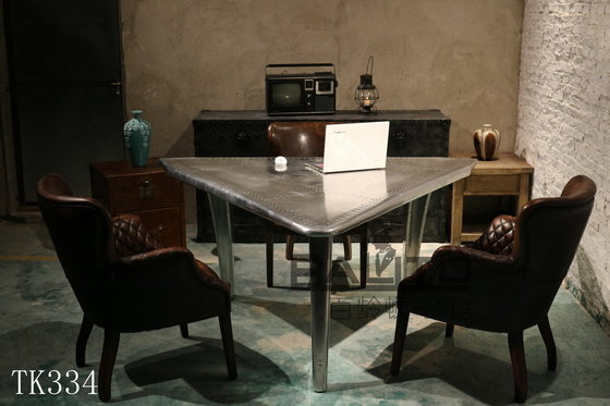 China antique aluminium triangle coffee table/aluminium meeting table furniture supplier