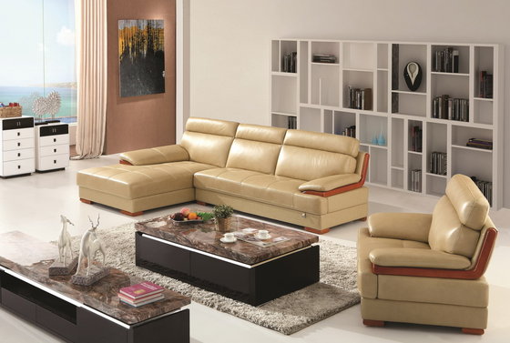 China living room geniune leather section sofa furniture supplier
