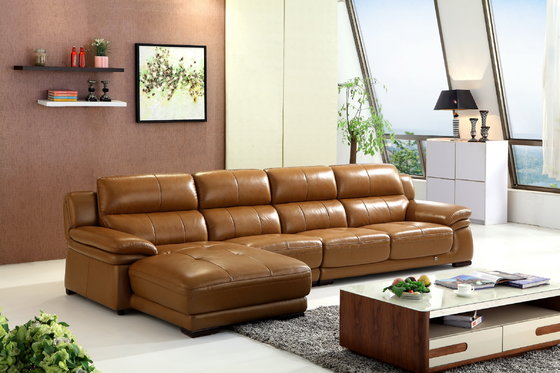 China modern living room genuine leather combination sofa furniture supplier