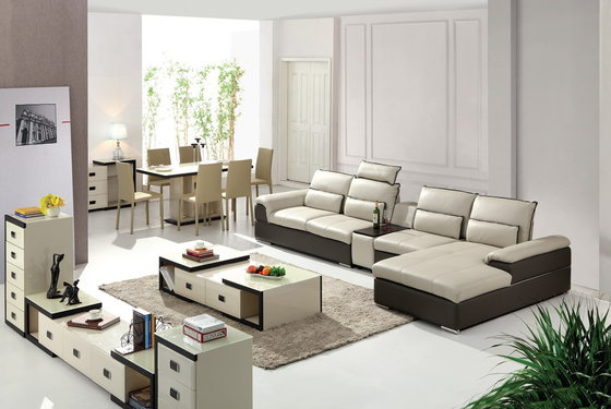 China modern home leather corner sofa living furniture supplier