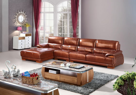 China genuine leather home corner sofa living room furniture supplier