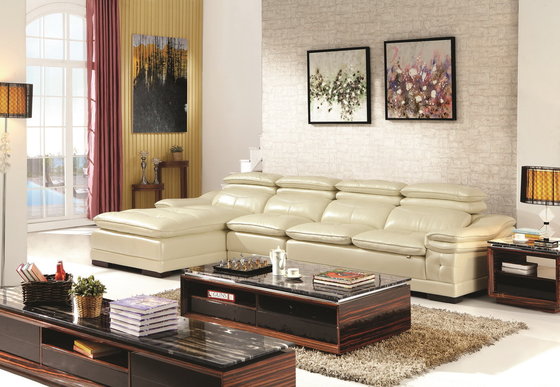 China Modern sectional corner genuine leather sofa furniture supplier