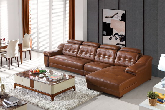 China modern genuine leather home section sofa furniture supplier