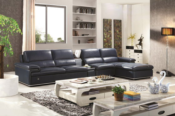 China Contemporary section corner genuine leather sofa furniture supplier