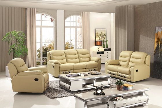 China modern home reclining love seat genuine leather recliner sofa set furniture supplier