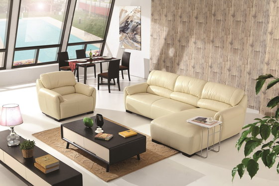 China modern living room leather section sofa furniture supplier