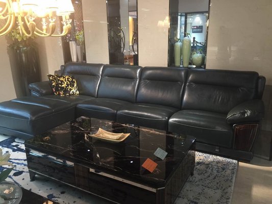 China modern living room furniture genuine leather corner sofa supplier supplier