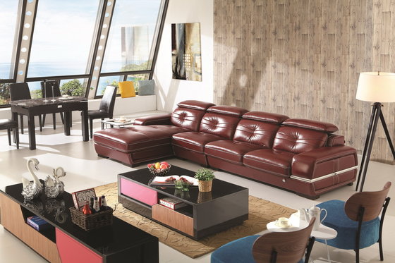 China luxury modern living room modern sectional leather sofa furniture supplier