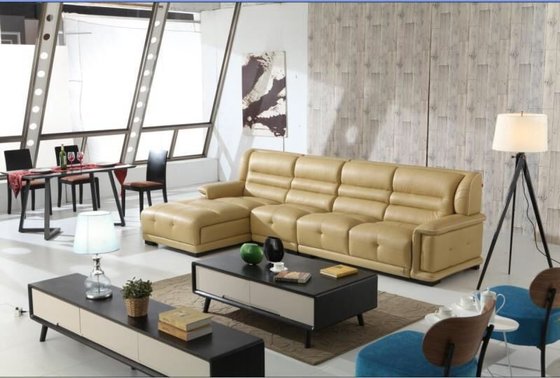 China modern home leather sectional sofa furniture supplier