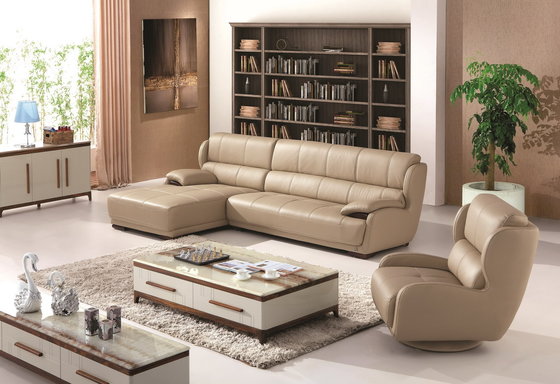 China modern living room genuine leather section sofa furniture supplier
