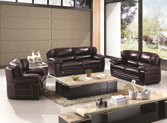 China modern living genuine leather sofa set furniture supplier