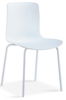 China modern home furniture plastic dining chair with metal leg supplier