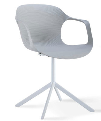China modern plastic cafe room arm chair with metal leg supplier